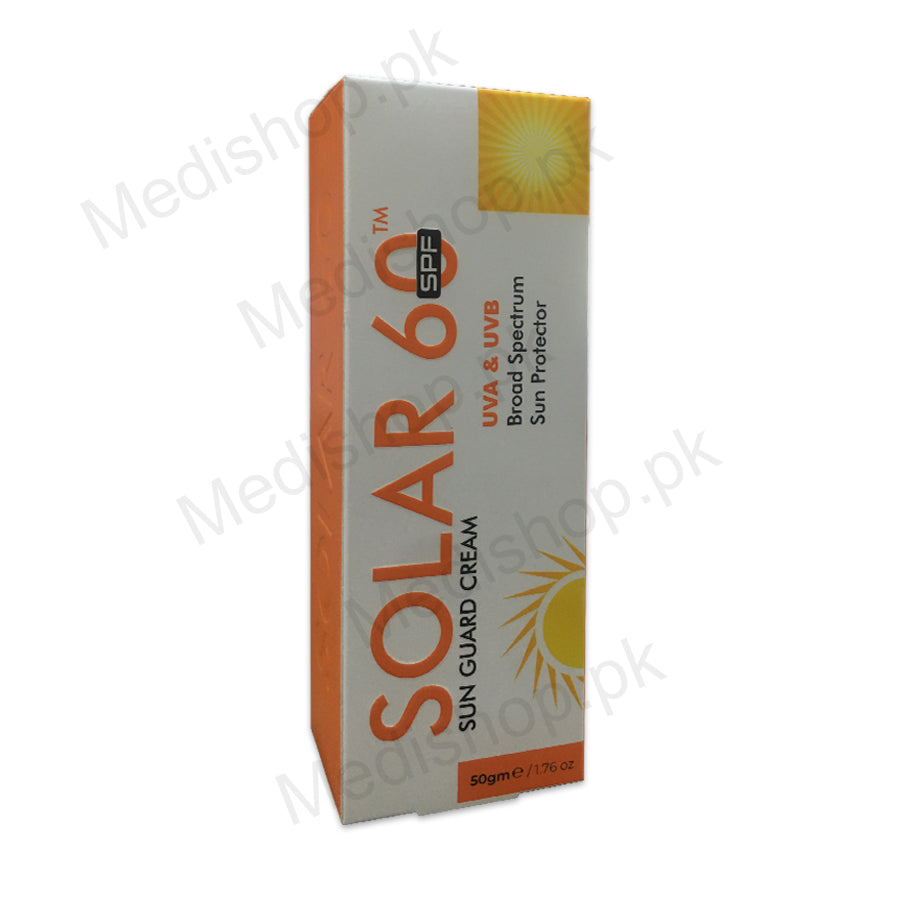 Solar SPF60 Sun Guard Cream 50gm – Medishop.pk