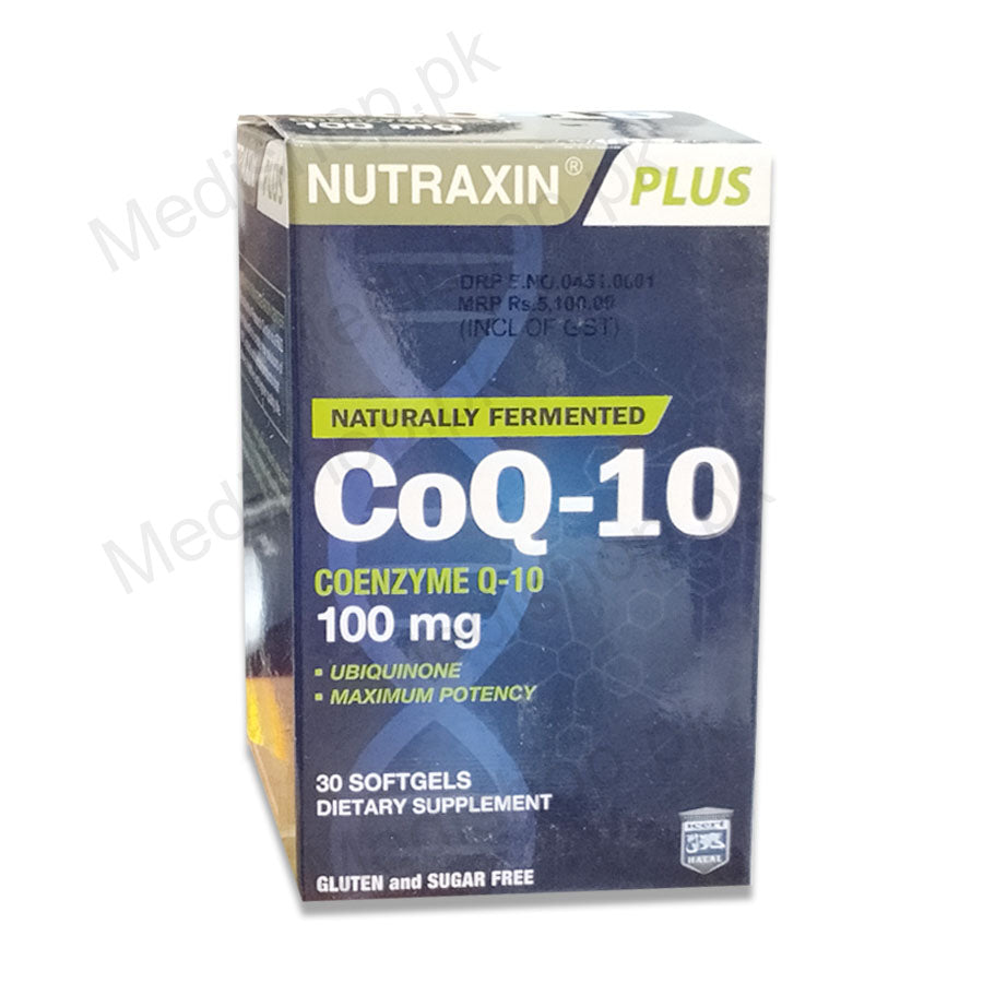 NUTRAXIN COQ 10 Softgels – Medishop.pk
