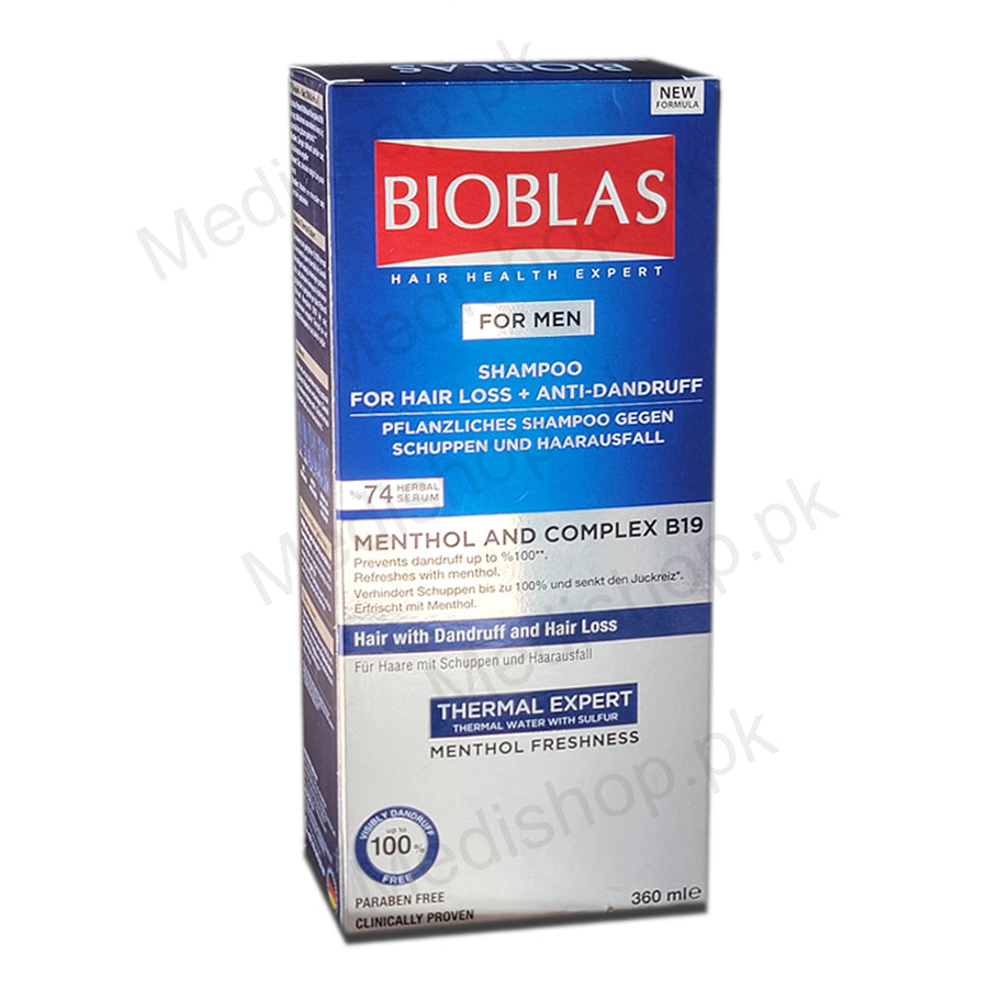 BIOBLAS Menthol and Complex B19 Shampoo For Men – Medishop.pk