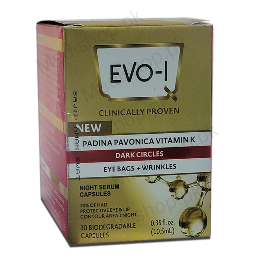 EVO-I Eyes Begs + Wrinkles Night Serum Capsules – Medishop.pk