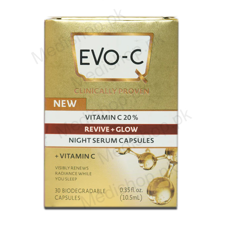 Evo C Vitamin C Night Serum Capsules – Medishop.pk