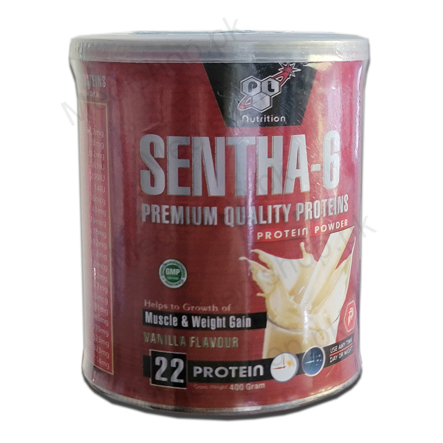 Sentha-6 Protein Power Vanilla Flavour 400gm – Medishop.pk