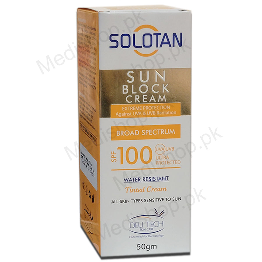 Solotan SPF 100 Sunblock Cream – Medishop.pk