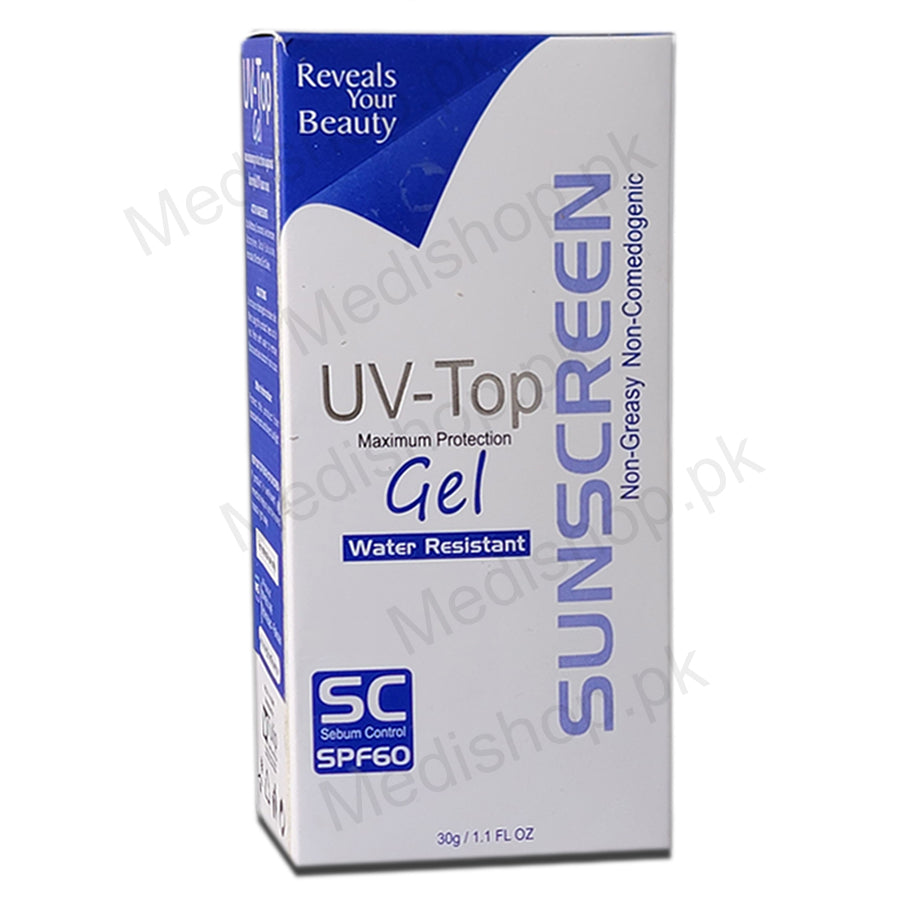 Uv Top SunScreen Sc SPF60 Gel – Medishop.pk
