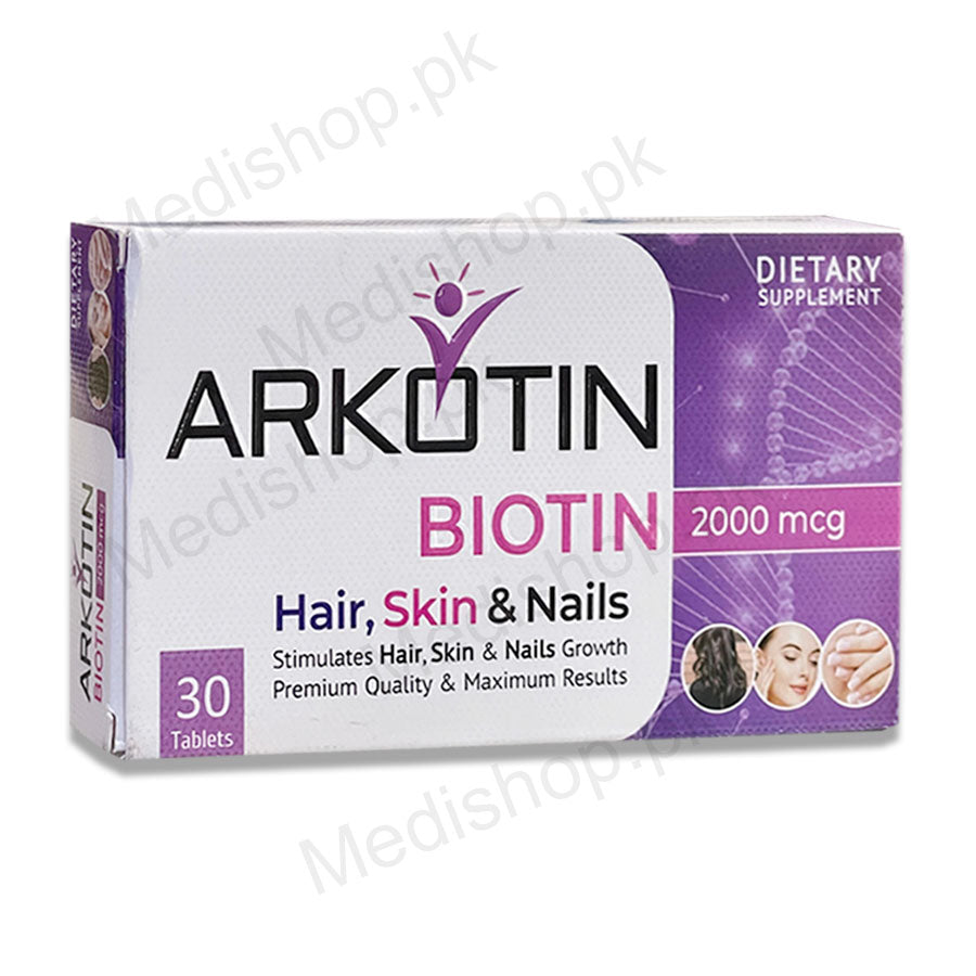 Arkotin Biotin 2000mcg Tablets – Medishop.pk