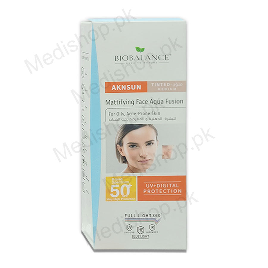Bio balance Aknsun Mattifying Face Aqua Fusion SPF 50+ – Medishop.pk