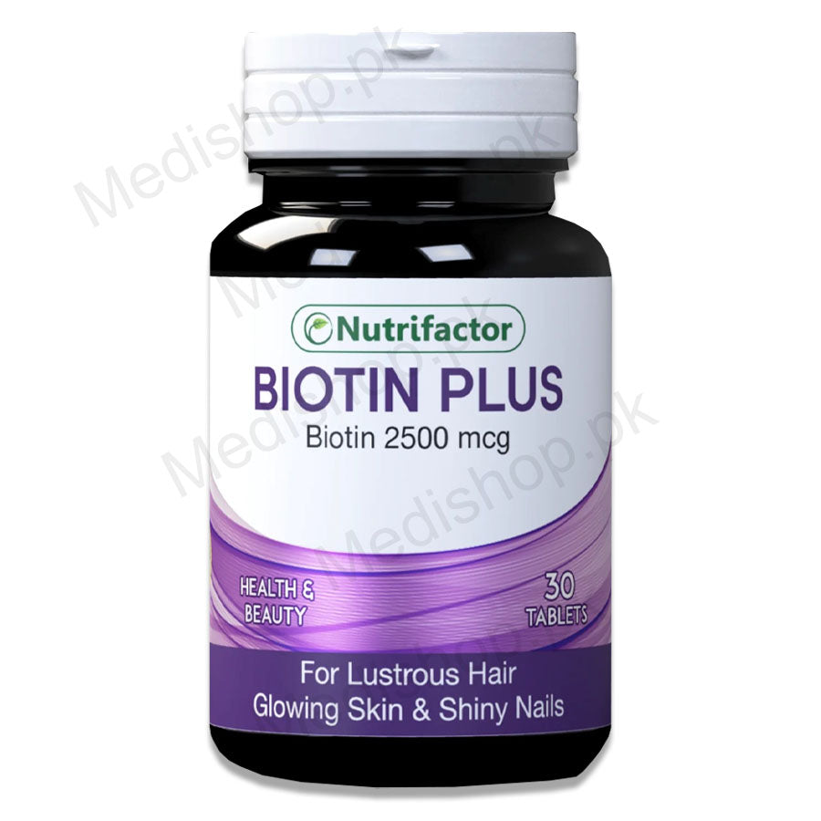 Nutrifactor Biotin Plus 30Tablets – Medishop.pk
