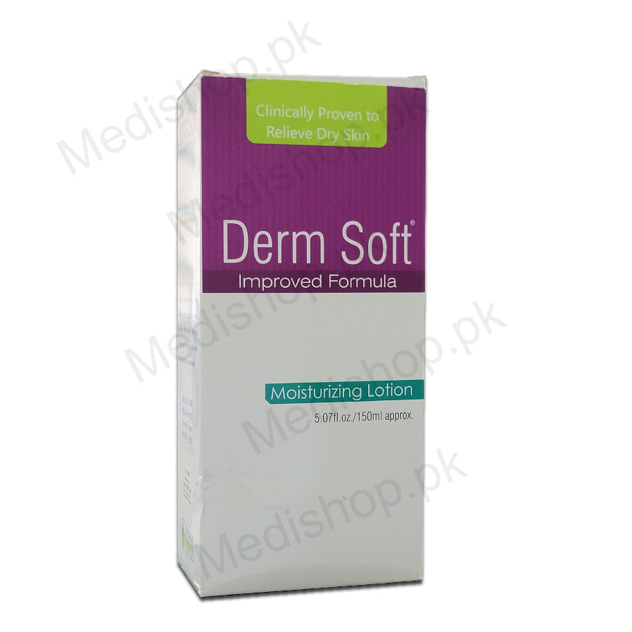 Derm Soft improved formula moisturizing lotion 150ml – Medishop.pk