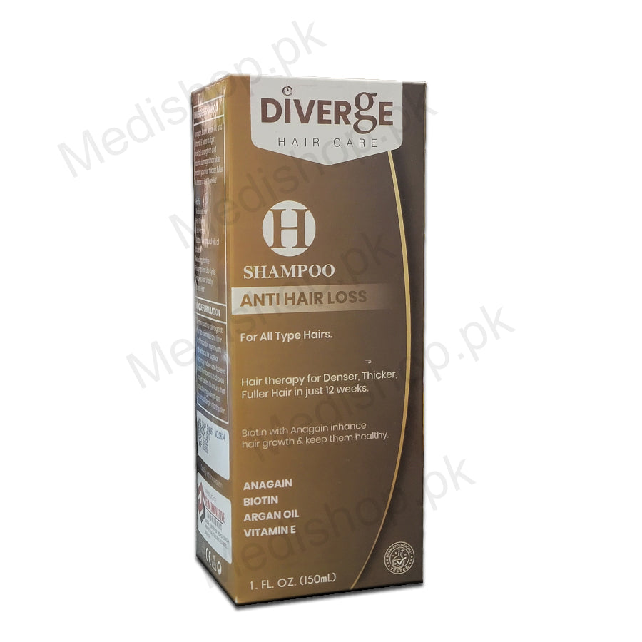 Diverge H anti hair loss shampoo 150ml – Medishop.pk
