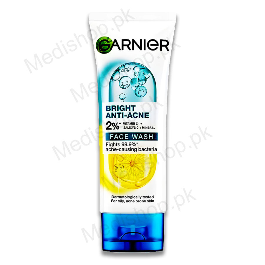 Garnier Bright Anti Acne Face Wash – Medishop.pk