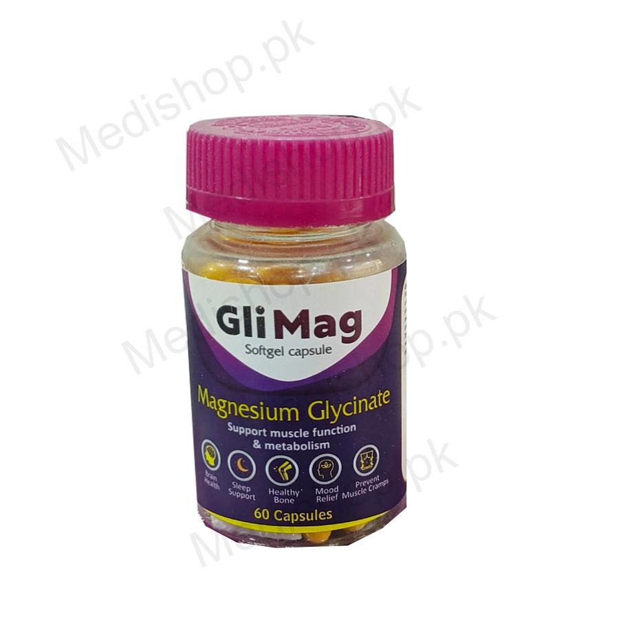 Gli Mag Magnesium Glycinate 500mg Soft gel – Medishop.pk