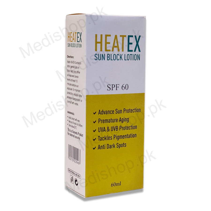 Heatex Sun Block Lotion SPF60 – Medishop.pk
