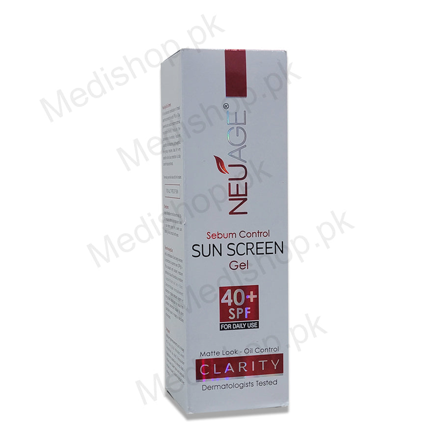 Neuage sebum control sun screen gel SPF40 – Medishop.pk
