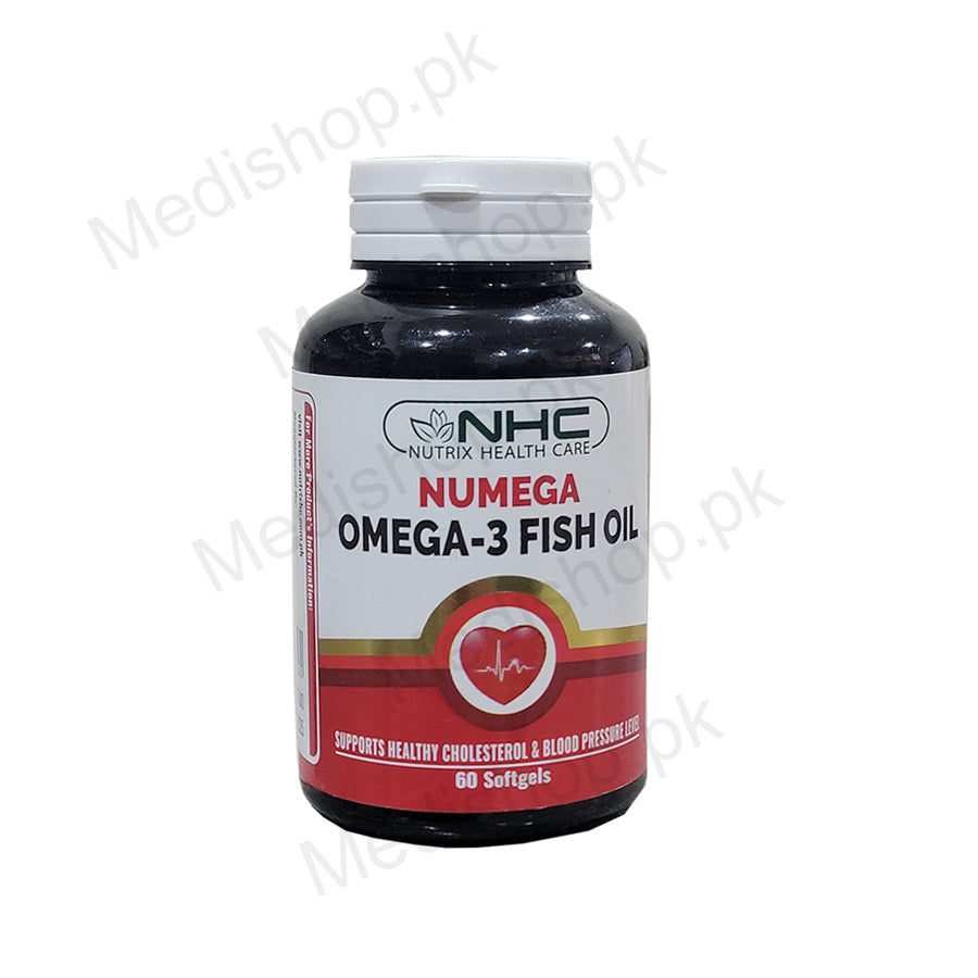 NHC Numega Omega-3 fish oil softgels 60's – Medishop.pk