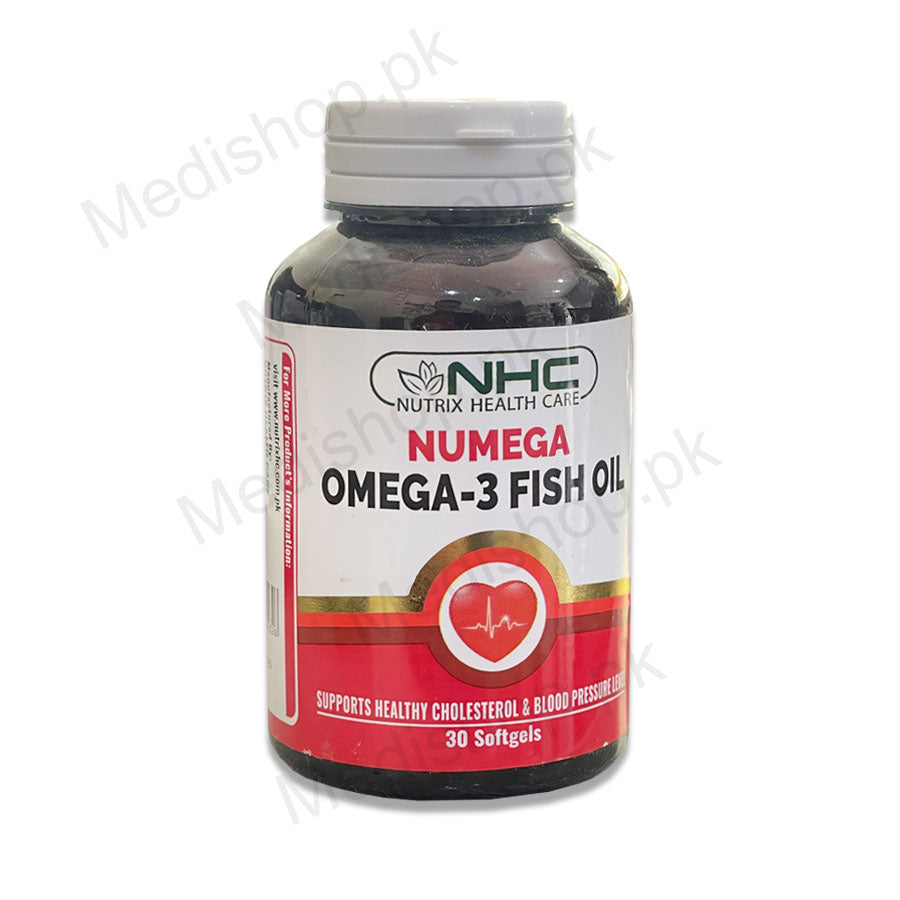 NHC Numega Omega-3 fish oil softgels 30's – Medishop.pk