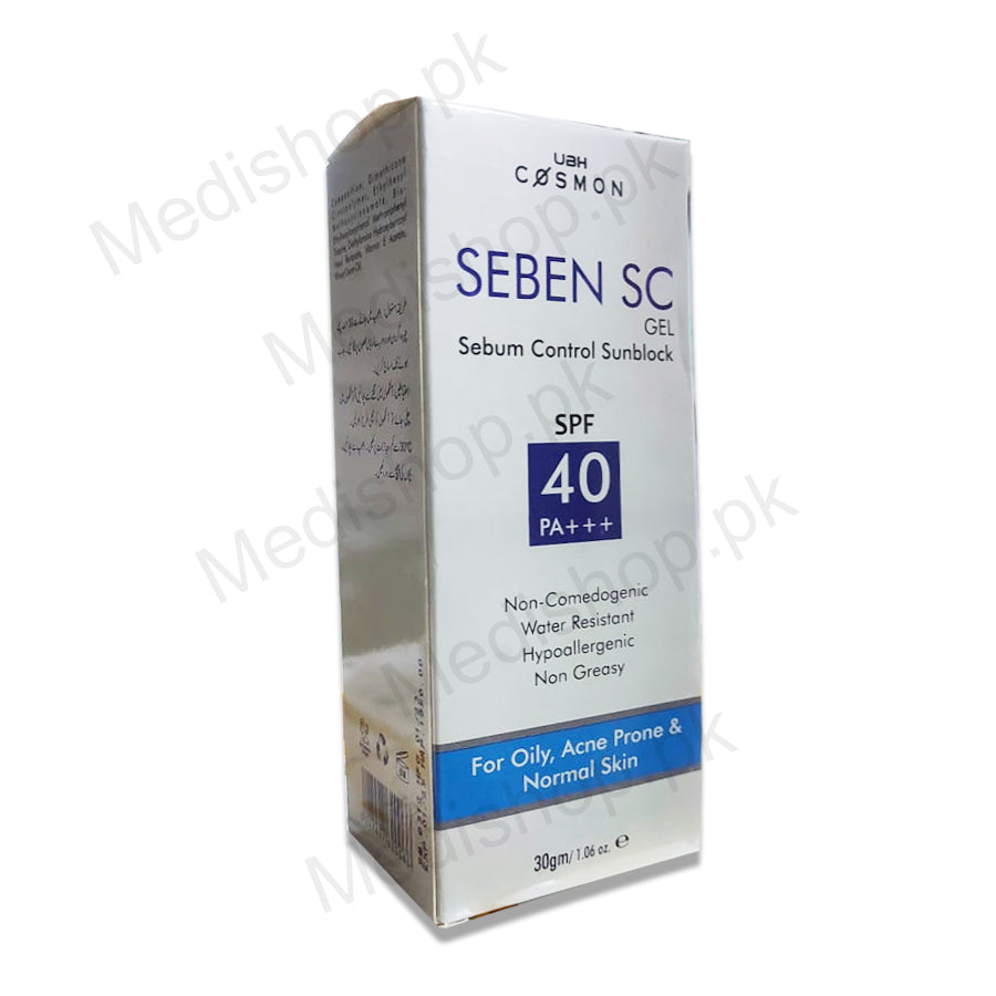 Seben Sc Gel spf 40 30gm – Medishop.pk