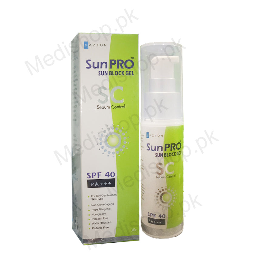 SunPRO SC Gel SPF40 30g – Medishop.pk