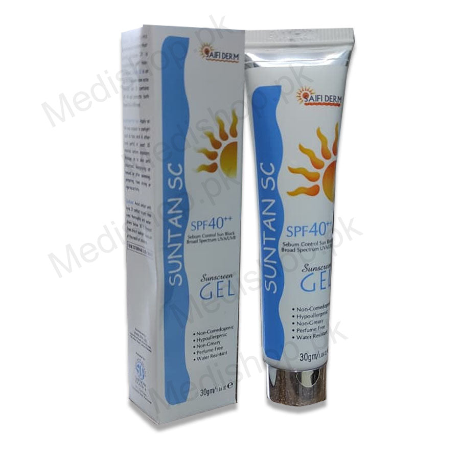 Suntain Sc Sunscreen Gel SPF40 – Medishop.pk