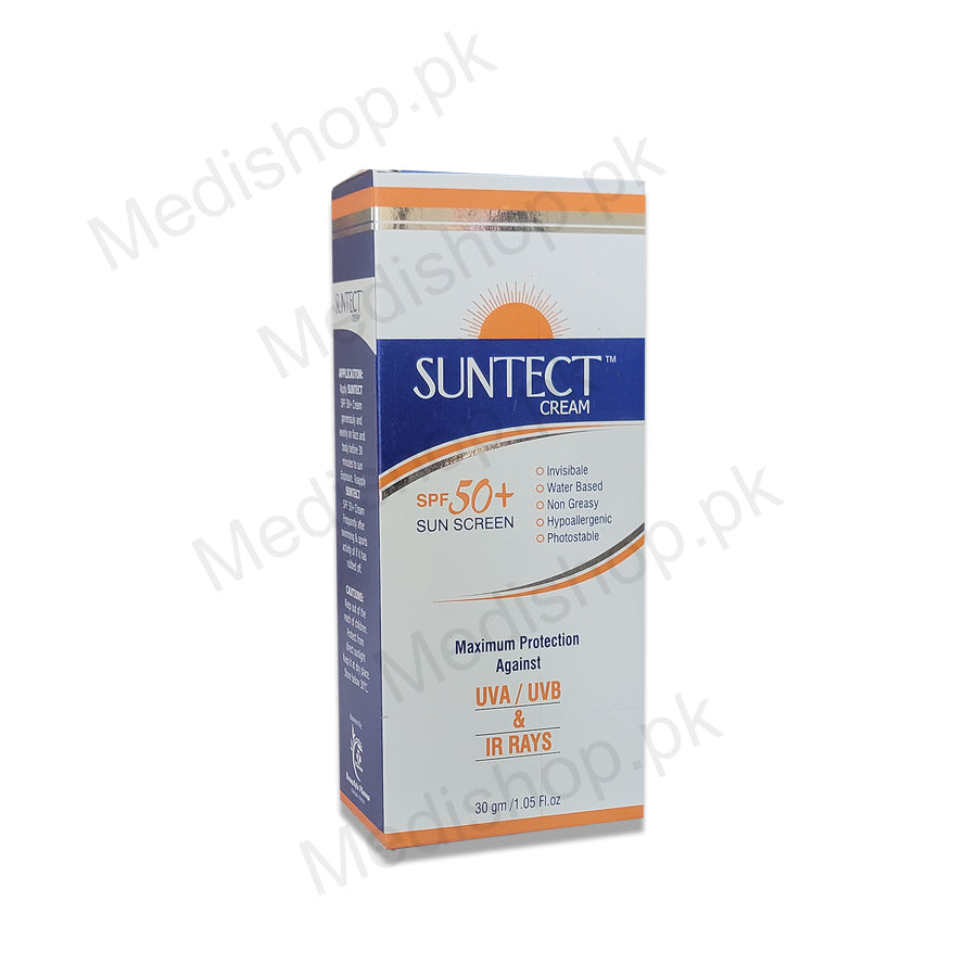 Suntect cream sun screen SPF50 – Medishop.pk