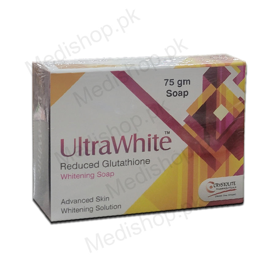 ultrawhite whitening soap 75gm – Medishop.pk