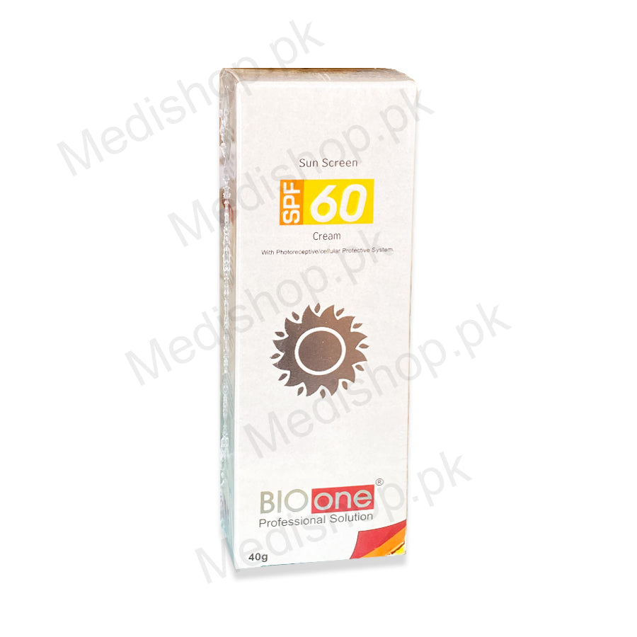 Bio One Sun Block Cream SPF 60 – Medishop.pk