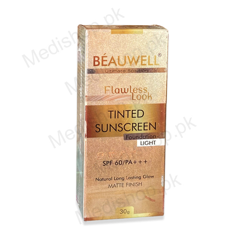 Beauwell Tinted sunscreen Foundation 30g – Medishop.pk