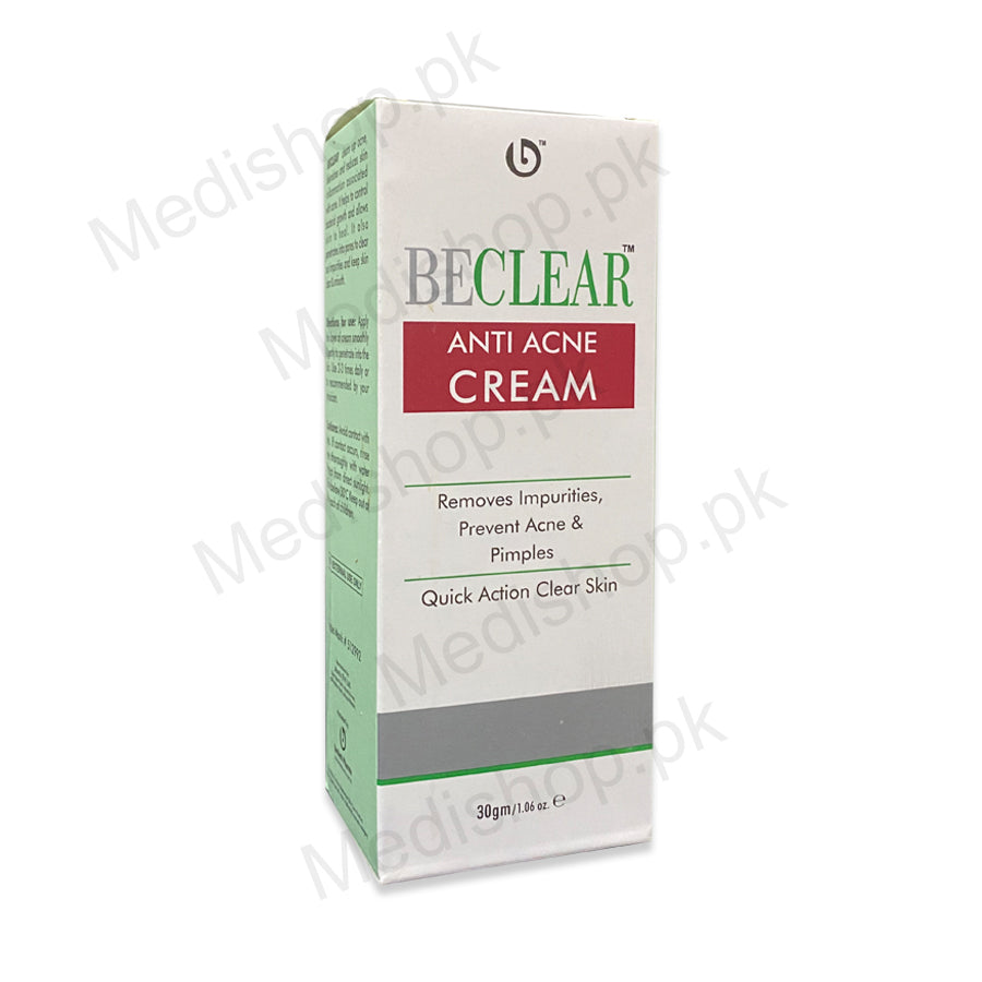 BECLEAR Anti Acne Cream 30gm – Medishop.pk