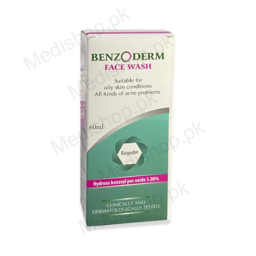 Benzoderm Face wash 60ml – Medishop.pk