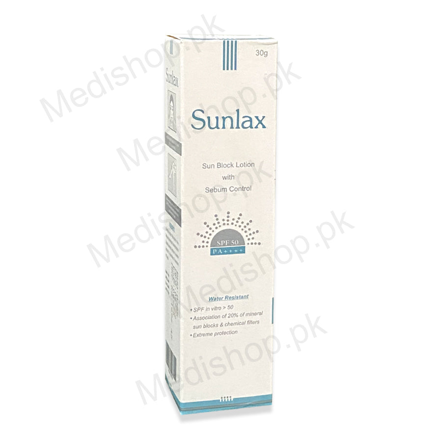 Sunlax SPF 50 Sunblock 30g – Medishop.pk