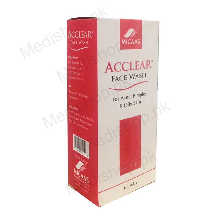 Buy ACCLEAR Face Wash 100ml – Medishop.pk