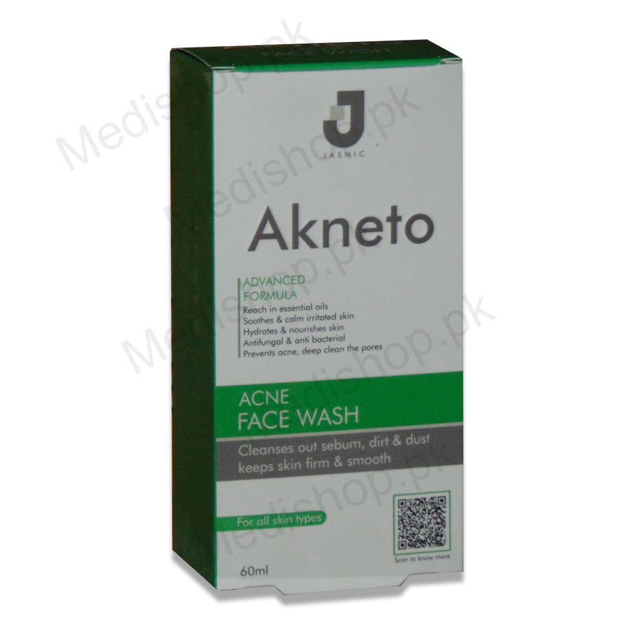 Akneto Acne Face Wash 60ml – Medishop.pk