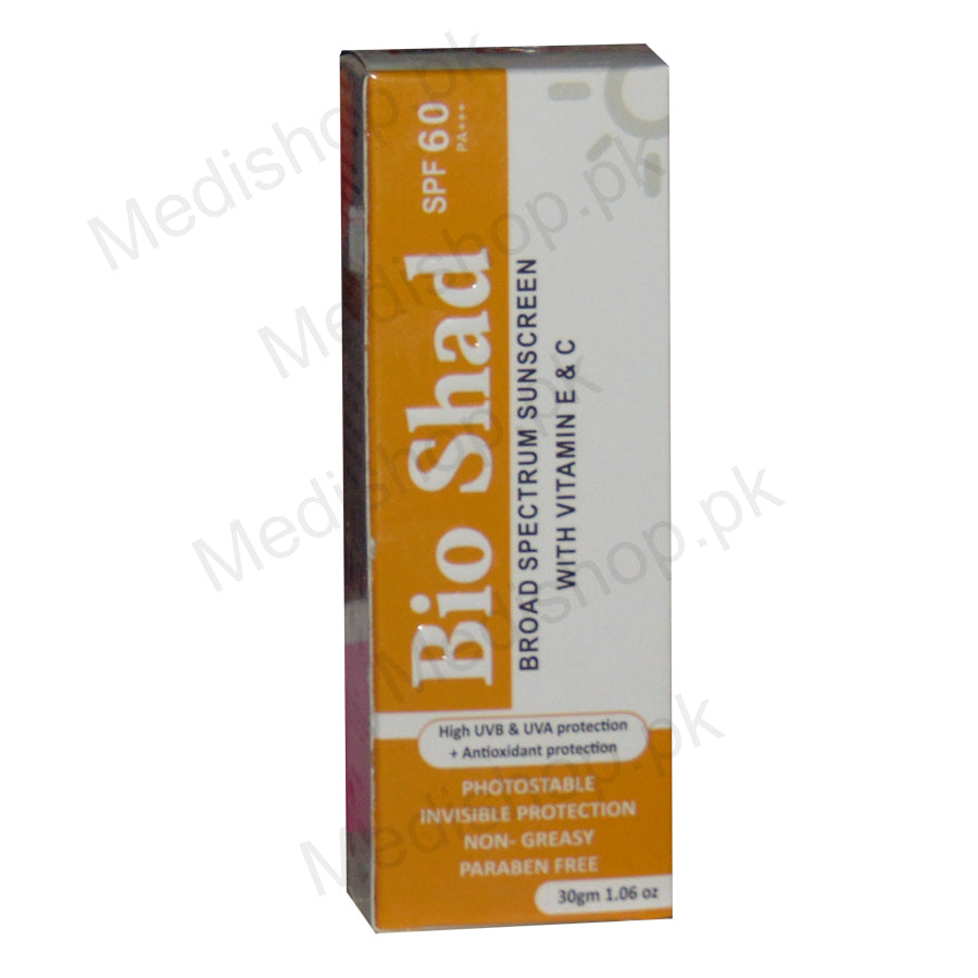 Bio Shad spf60 Sunblock 30gm – Medishop.pk