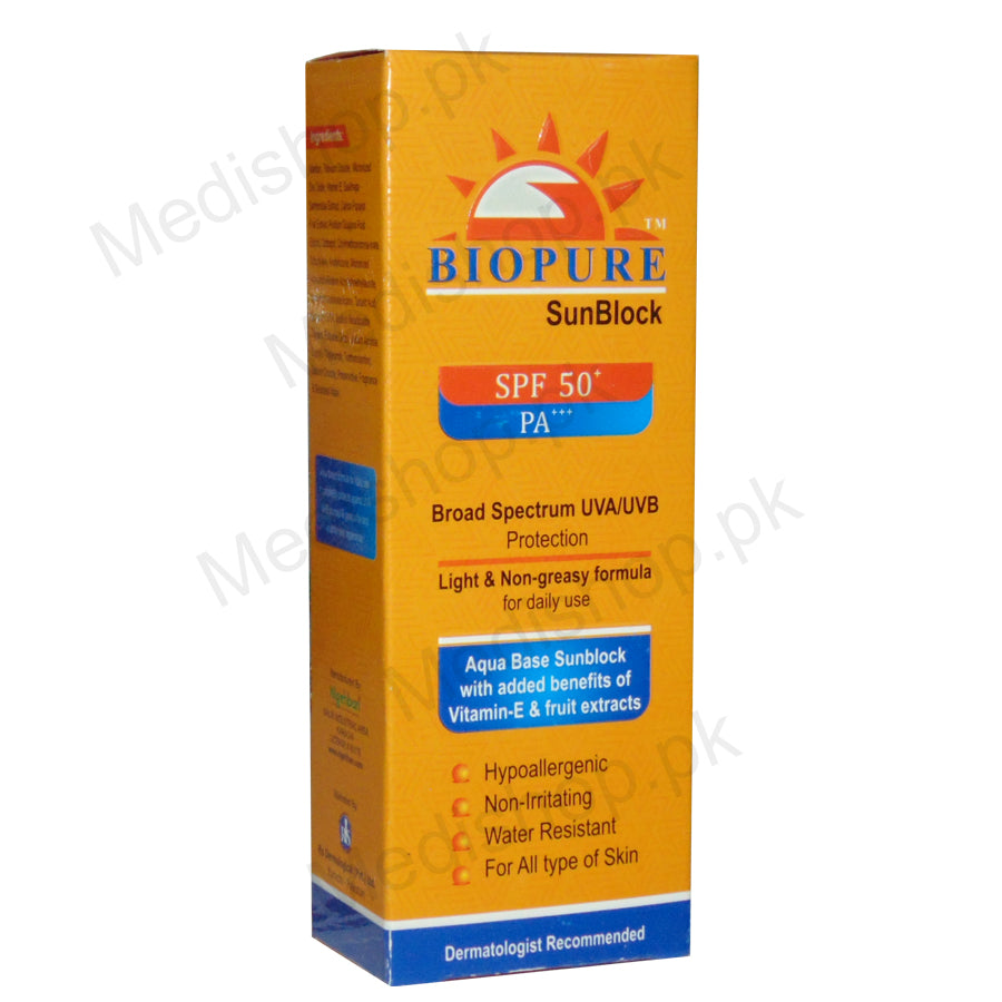 Biopure Sunblock SPF 50 45gm – Medishop.pk