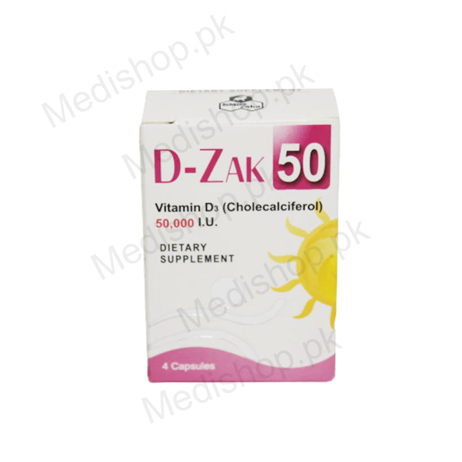 D-Zak 50 Capsule 50000 IU – Medishop.pk