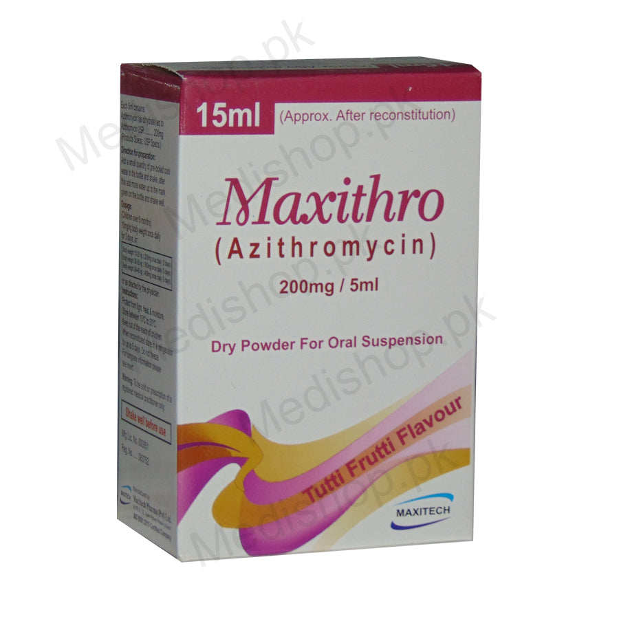 Maxithro 200mg/5ml Suspension 15ml – Medishop.pk