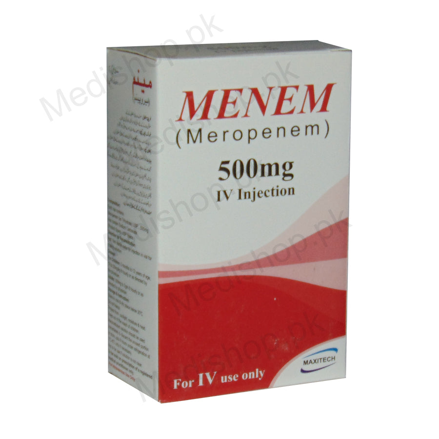 Menem 500mg injection – Medishop.pk