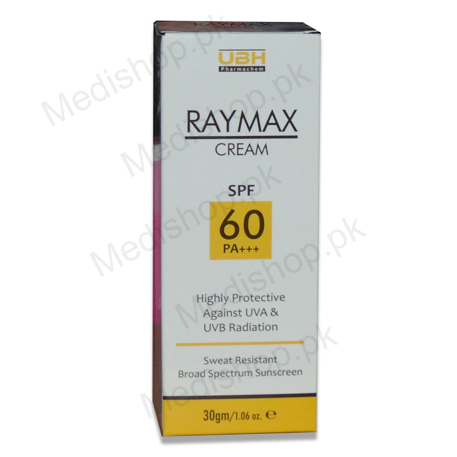 Raymax Cream Spf60 Sunblock 30gm – Medishop.pk