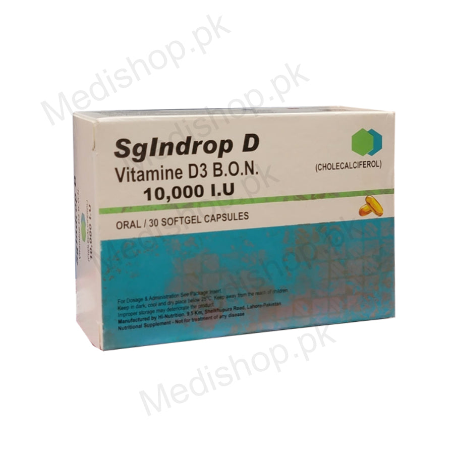 Sgindrop D Softgel 10,000 IU 30Capsules – Medishop.pk