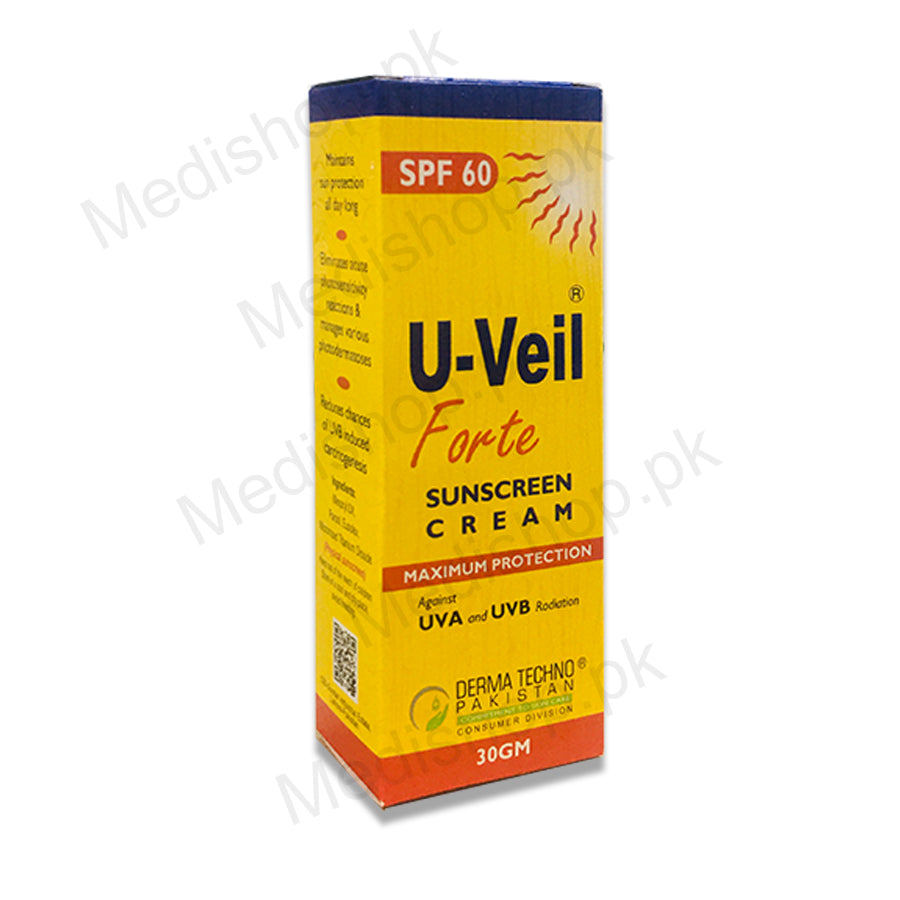 U-Veil Forte Sunblock spf60 – Medishop.pk
